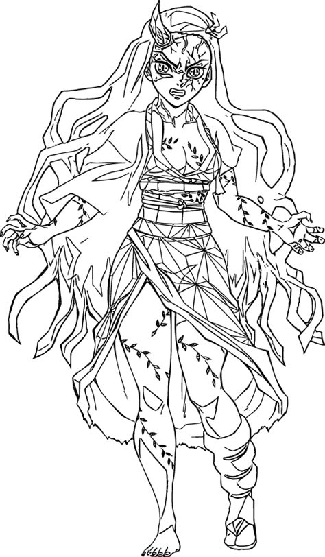 Nezuko Kamado Coloring Pages Free Printable Fun