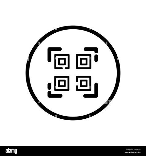 Qr Code Web And Shopping Payment Technology Commerce Outline Icon In A Circle Vector