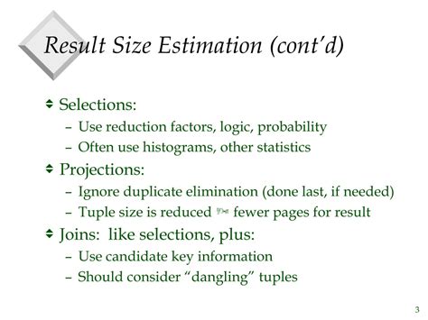 ppt relational query optimization ii size estimation and plan