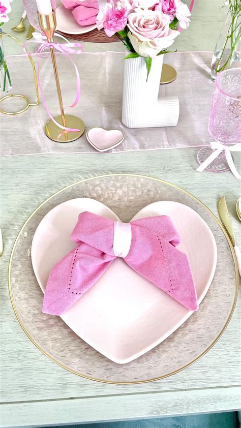 Bows On Bows A Festive Table Setting For Valentines Day