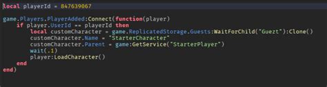 Custom Startercharacter Issue Scripting Support Developer Forum