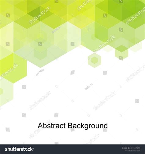 Green Hexagon Background Vector Graphics Presentation Stock Vector
