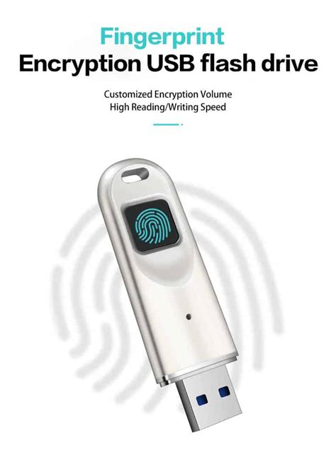 Fingerprint Encrypted Usb Flash Drive Aes256bit 30