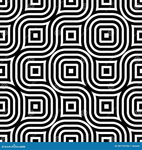 Seamless Geometric Black And White Pattern For Fabric Stock Illustration Illustration Of