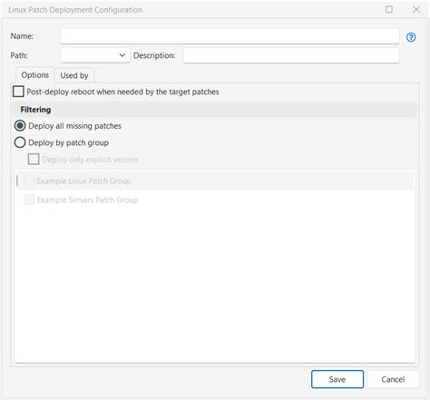 Creating And Editing A Linux Patch Deployment Configuration