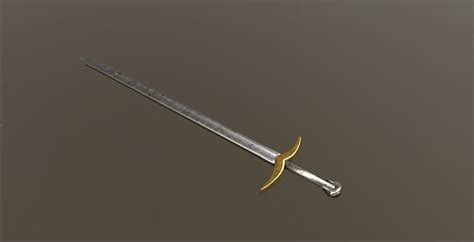 3d Model Crusader Sword Vr Ar Low Poly Cgtrader