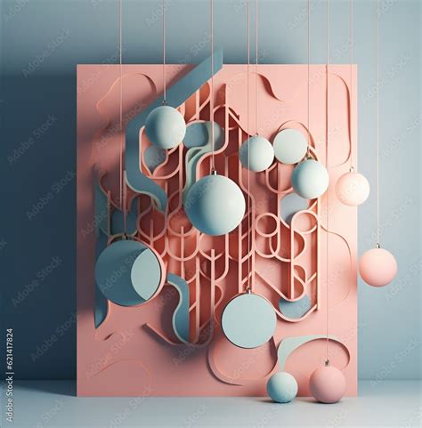 생성형 인공지능으로 만든 다양한 크기의 조명이 케이블에 매달려 있는 다채로운 배경 종이 배경 Ilustración De Stock Adobe Stock