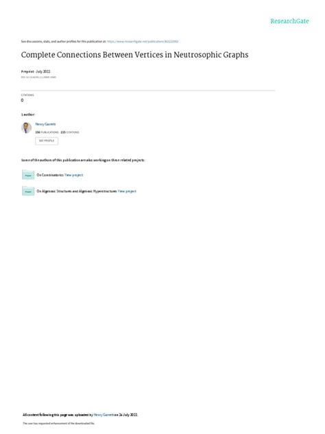 Complete Connections Between Vertices In Neutrosophic Graphs Pdf Vertex Graph Theory