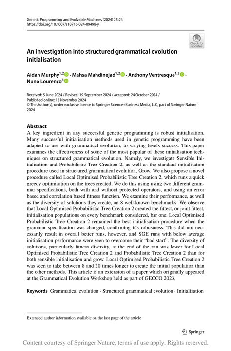 An Investigation Into Structured Grammatical Evolution Initialisation