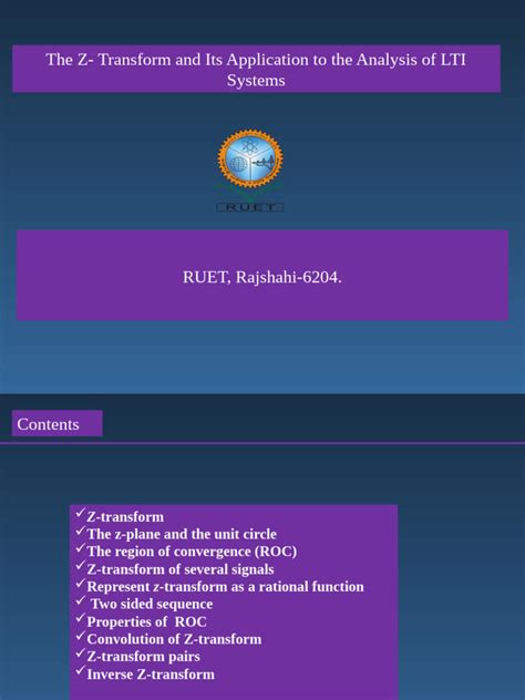 Z Transform Pdf