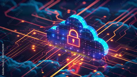 Abstract Of Cloud Security Services Featuring A Stylized Cloud Icon Merged With A Secure