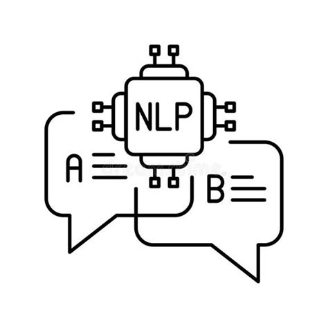 Natural Language Processing Nlp Line Icon Stock Vector Illustration