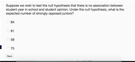 Solved Suppose We Wish To Test The Null Hypothesis That Chegg Com