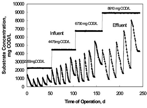 Variation Of The Effluent Cod Concentrations In Response To The
