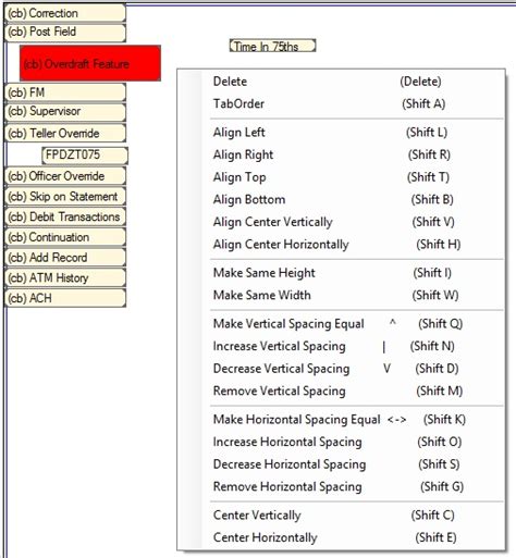 Deposit Screens Variable Screens Screen Group Variable Screens