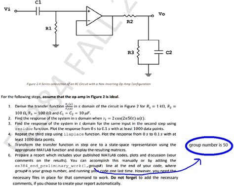 Solved C1 Vi Vo R2 Ri Figure 2 A Series Connection Of An Rc Circuit