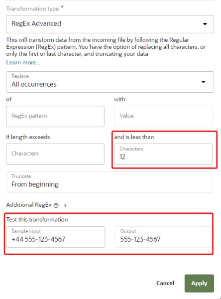 Regex Advanced Transformation Examples