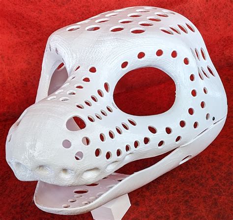 Gender Neutral Ball Python Static Jaw Head Base · Fuzzbutt Fursuits