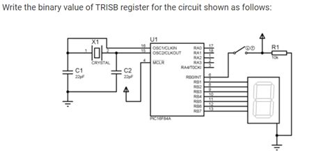 Solved Write The Binary Value Of Trisb Register For The