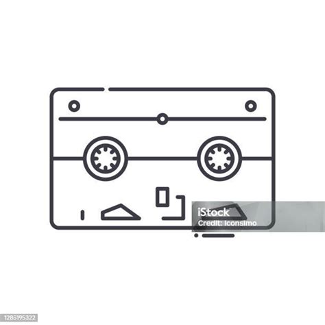 테이프 백업 아이콘 선형 격리 된 그림 얇은 줄 벡터 웹 디자인 기호 흰색 배경에 편집 가능한 스트로크와 개요 개념 기호 검은