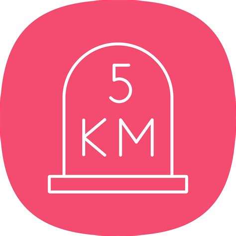 kilometer Line Curve Icon 42775905 Vector Art at Vecteezy