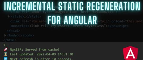 Incremental Static Regeneration For Angular Dev Community