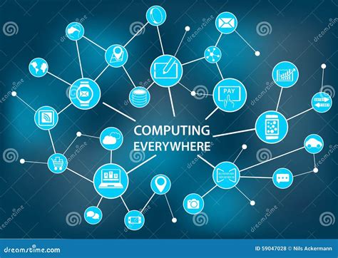 Computing Everywhere Concept As Illustration Stock Vector