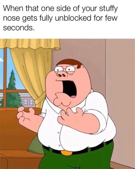 When That One Side Of Your Stuffy Nose Gets Fully Unblocked For Few Seconds Funny