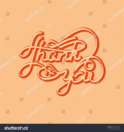 Vektor Stok Thank You Hand Lettering Handmade Vector Tanpa Royalti 398676985 Shutterstock
