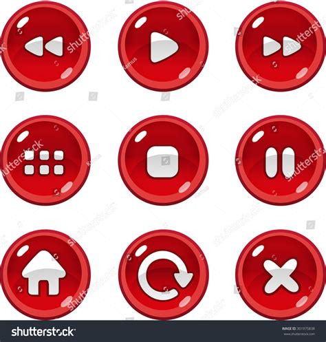 Game Ui Icons Gui Vector Interface Stock Vector Royalty Free 301975838 Shutterstock