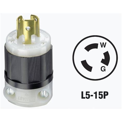 Leviton 15 Amp 125 Volt Nema L5 15p 2p 3w Locking Plug Industrial Grade