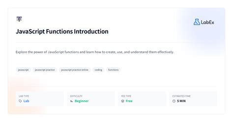 Javascript Functions Introduction Labex