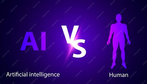 Premium Vector Abstract Artificial Intelligence Vs Humans Ai Versus