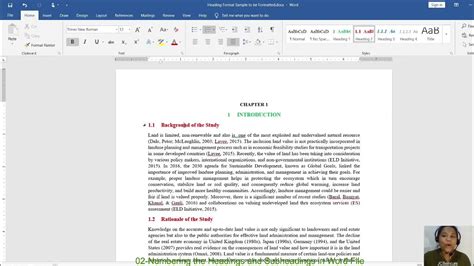 02 Automatic Numbering Of Headings And Subheadings In Word Youtube