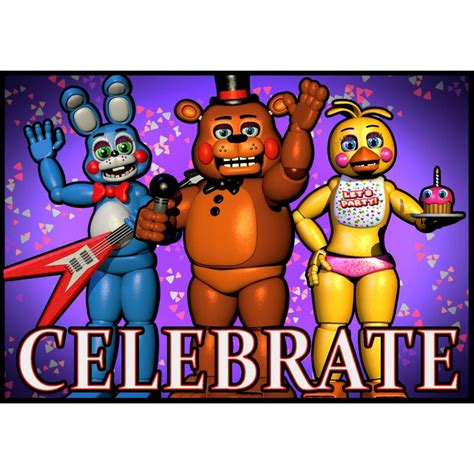 Five Nights At Freddys 2 Poster Celebrate Toy Animatronics Papel A1