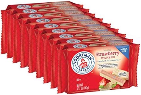 Voortman Bakery Strawberry Wafers 30 Count Grocery