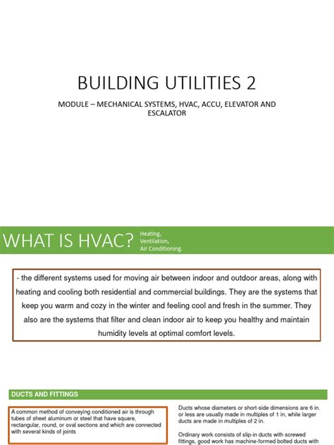 building utilities 2 module finals pdf duct flow smoke