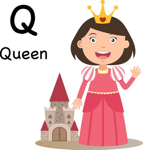 Alphabet Letter Q Queen Vector 3204551 Vector Art At Vecteezy