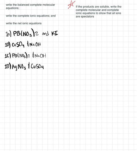 Solved Write The Balanced Complete Molecular Equations If Chegg Com