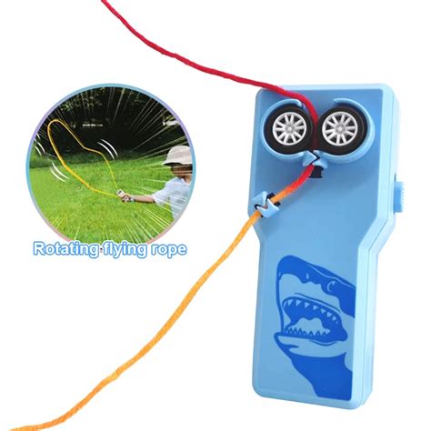 Factory Handheld Rope Launcher With Rainbow String Loop Shooter Fidget Toys Glow In The Dark