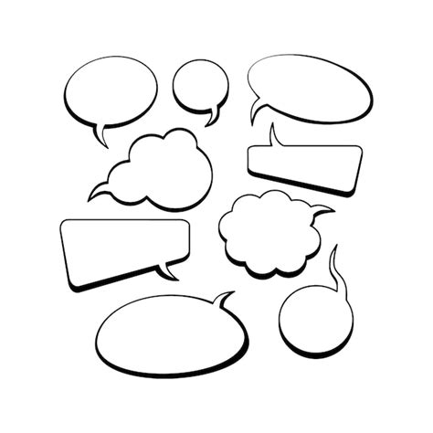 Premium Vector Cartoon Speech Bubbles Template Design