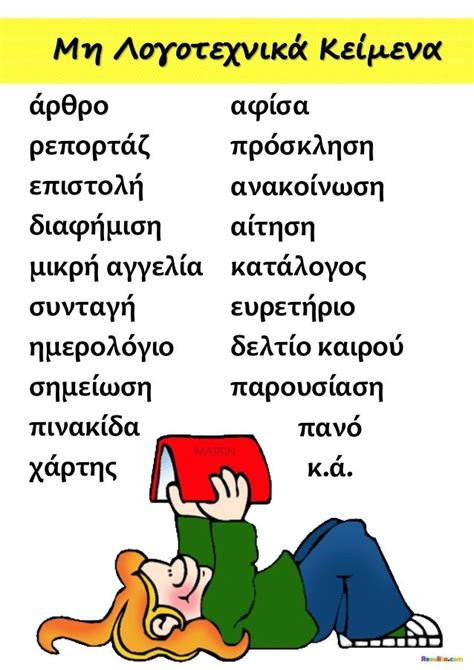 Βασικά Κειμενικά Είδη Συνοπτική Παρουσίαση School Education Writing