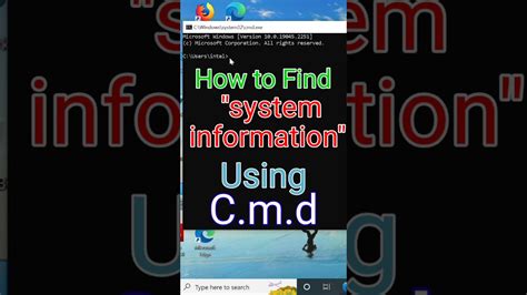 How To Find Laptop Or Pc Information Using Cmd Shorts Windows Microsoft Youtube