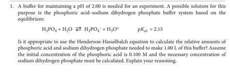 Phosphate Buffer System Equation