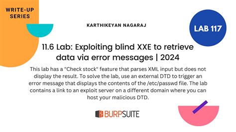 117 Lab Exploiting Xinclude To Retrieve Files 2024 By Karthikeyan Nagaraj Infosec Matrix