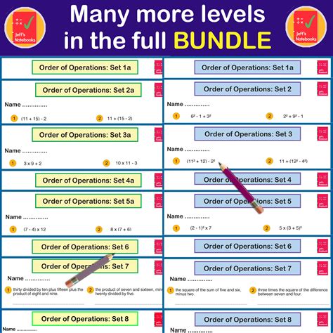 Order Operations Worksheet No Exponents Practice