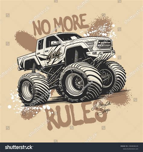Monster Truck Line Art Over 608 Royalty Free Licensable Stock Vectors