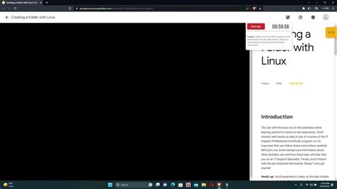 creating a folder with linux by coursera youtube