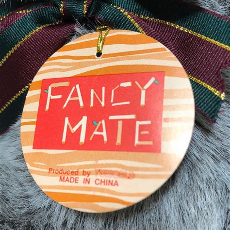 Yuworld Fancy Mate クマ ぬいぐるみ ユーワールド ファンシーメイト リボン緑×エンジ くま 熊 メルヘン ファンシー 昭和