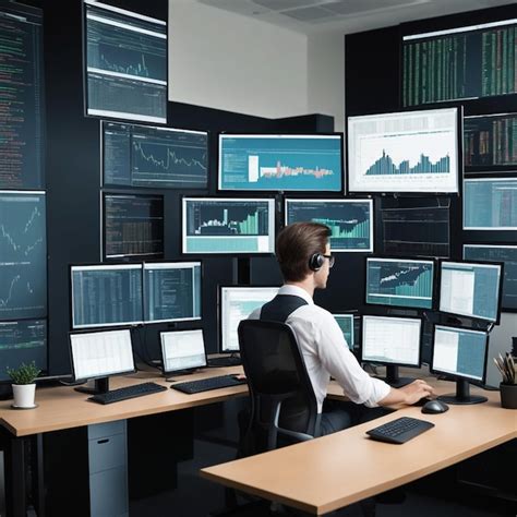 Inancial Analyst Working On Computer Premium Ai Generated Image